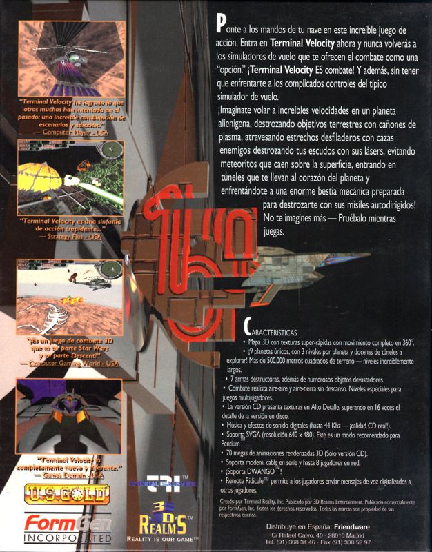 Terminal Velocity cover or packaging material - MobyGames