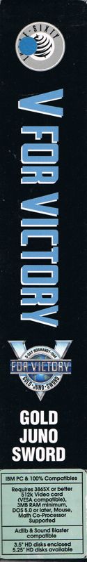 V for Victory: Gold-Juno-Sword cover or packaging material - MobyGames