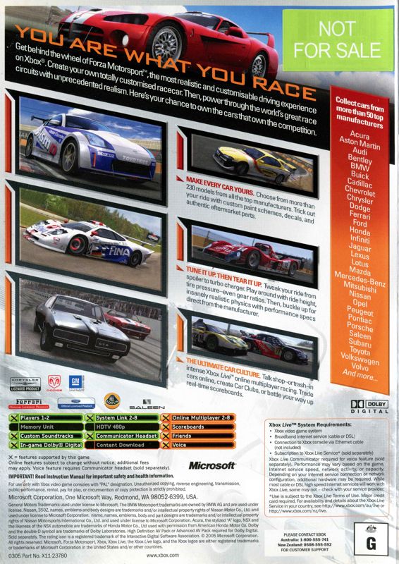 Forza Motorsport cover or packaging material - MobyGames
