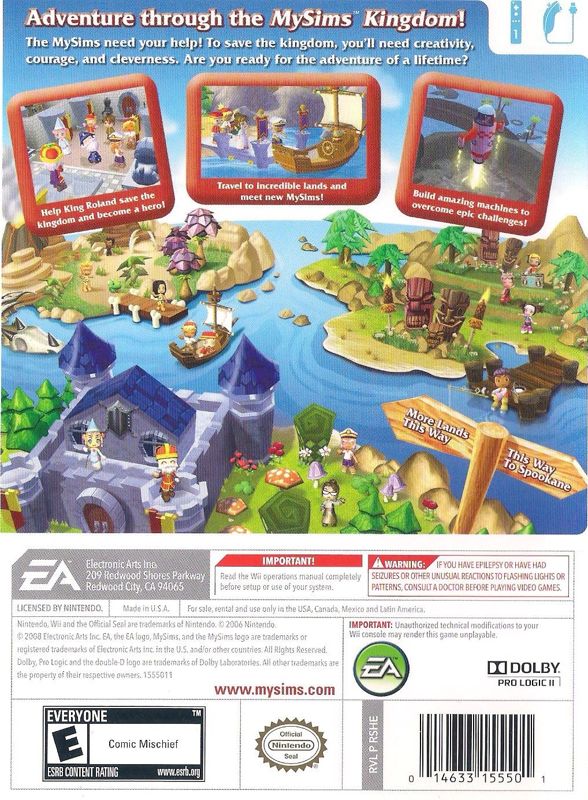MySims: Kingdom cover or packaging material - MobyGames