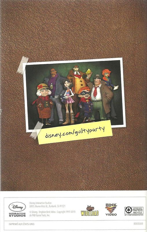 Disney Guilty Party cover or packaging material - MobyGames