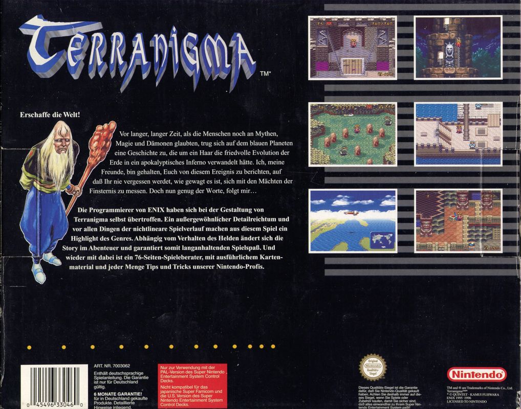 Terranigma cover or packaging material - MobyGames