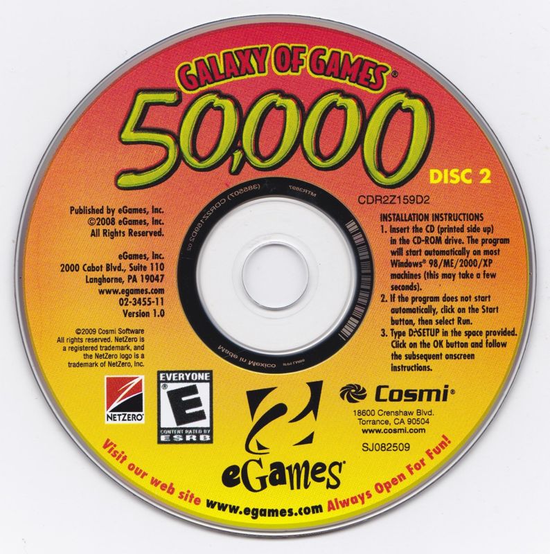 Galaxy of Games: 50,000 cover or packaging material - MobyGames