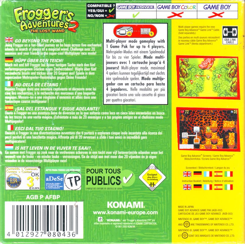 Frogger's Adventures 2: The Lost Wand cover or packaging material ...
