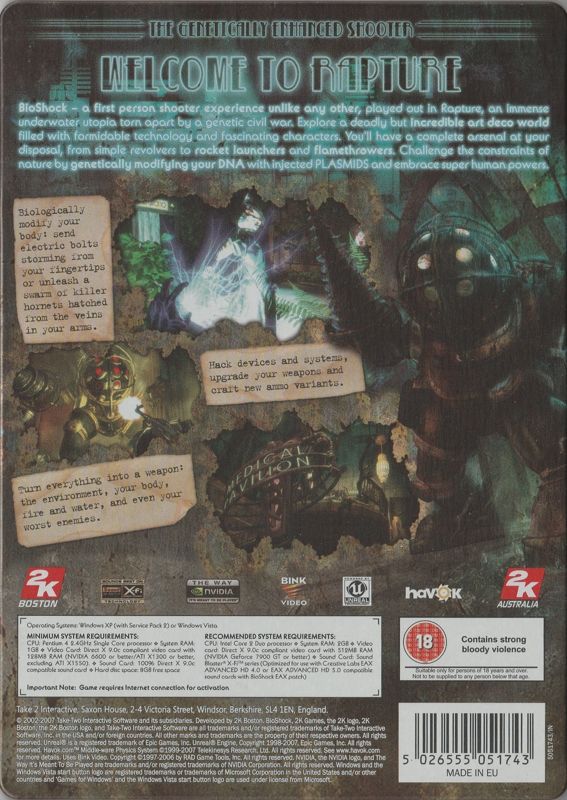 BioShock (Limited Edition) cover or packaging material - MobyGames
