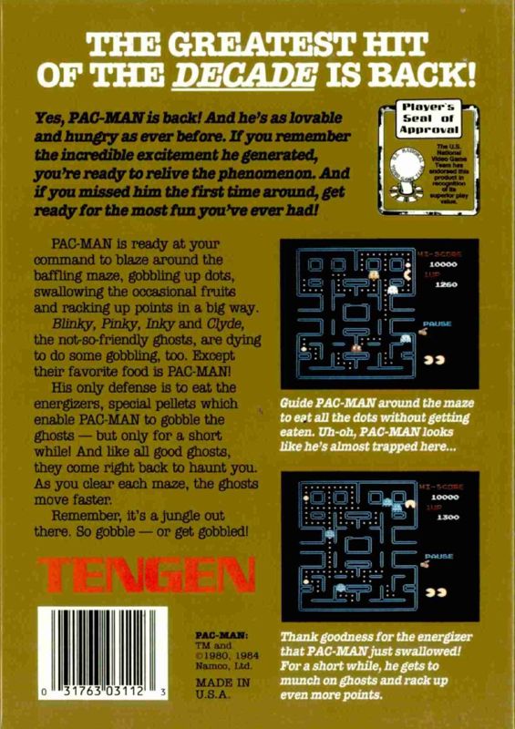 Pac-Man cover or packaging material - MobyGames