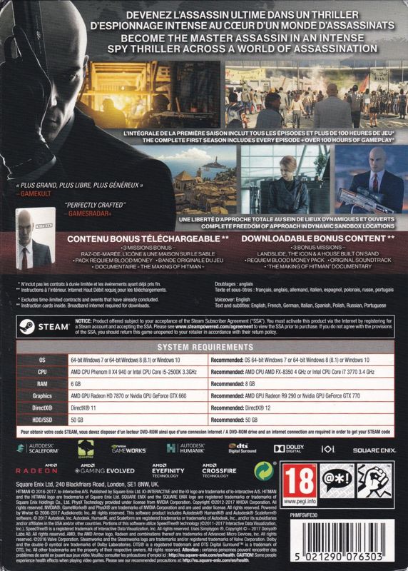 Hitman: The Complete First Season (Steelbook Edition) cover or ...