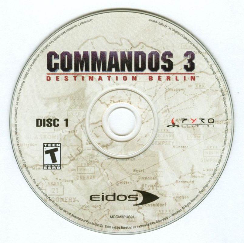 Commandos 3: Destination Berlin cover or packaging material - MobyGames
