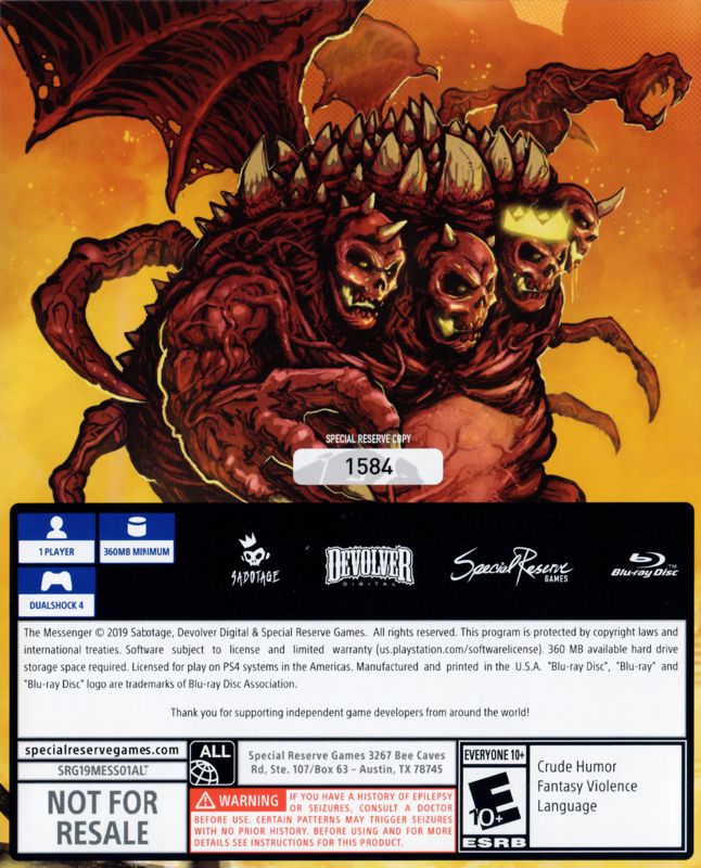 The Messenger cover or packaging material - MobyGames