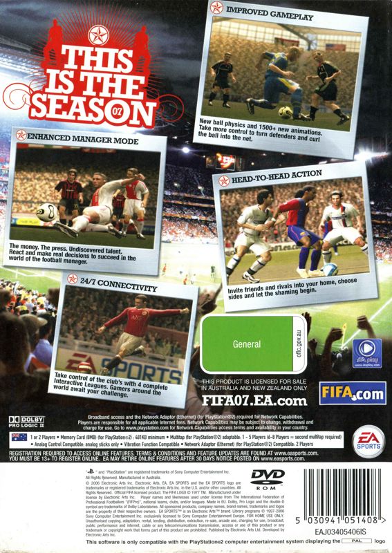 FIFA Soccer 07 cover or packaging material - MobyGames