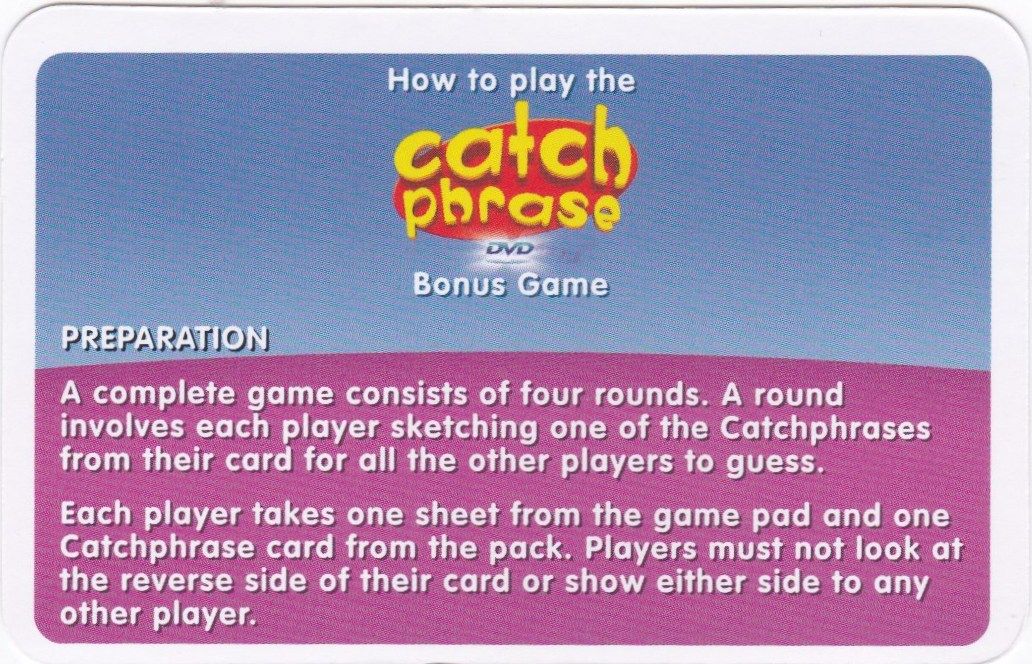 Catchphrase cover or packaging material - MobyGames