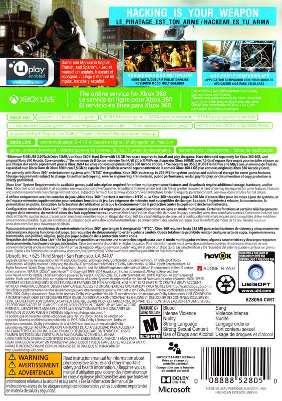 Watch_Dogs cover or packaging material - MobyGames