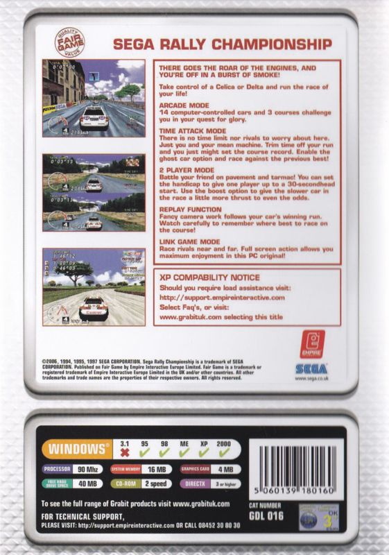SEGA Rally Championship cover or packaging material - MobyGames