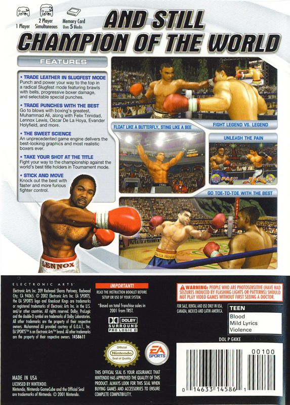 Knockout Kings 2003 cover or packaging material - MobyGames
