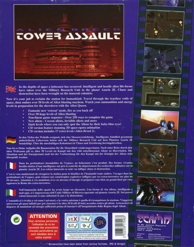Alien Breed: Tower Assault cover or packaging material - MobyGames