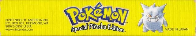 Pokémon Yellow Version: Special Pikachu Edition cover or packaging ...