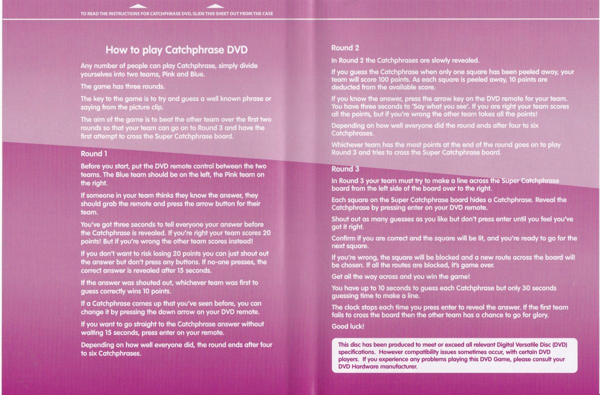 Catchphrase cover or packaging material - MobyGames