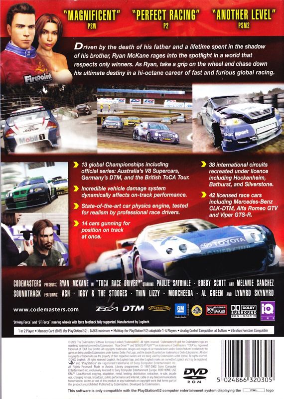 Pro Race Driver cover or packaging material - MobyGames