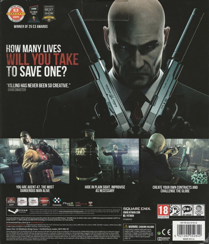 Hitman: Absolution (Deluxe Professional Edition) cover or packaging ...
