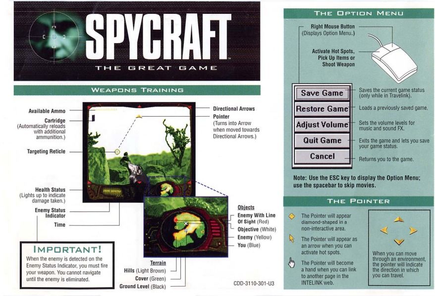 Spycraft: The Great Game cover or packaging material - MobyGames