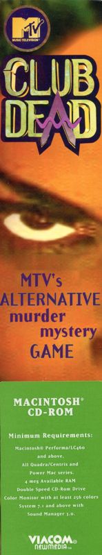 MTV: Club Dead cover or packaging material - MobyGames