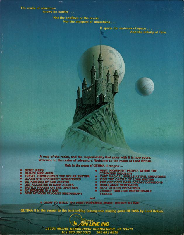 Ultima II: The Revenge of the Enchantress... cover or packaging ...