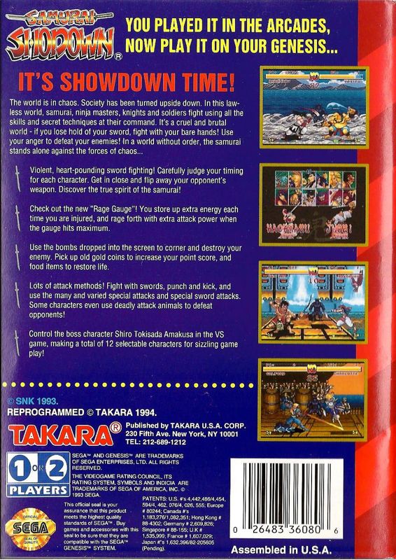 Samurai Shodown cover or packaging material - MobyGames
