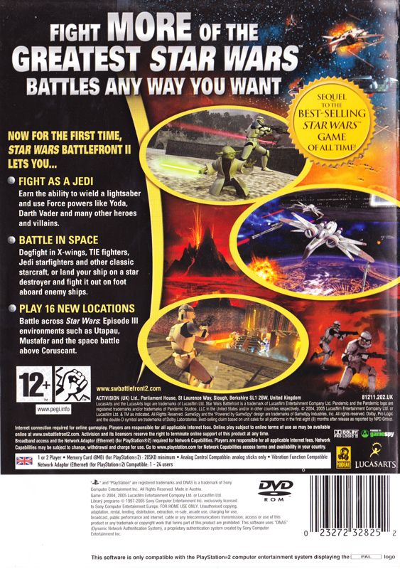 Star Wars: Battlefront II cover or packaging material - MobyGames