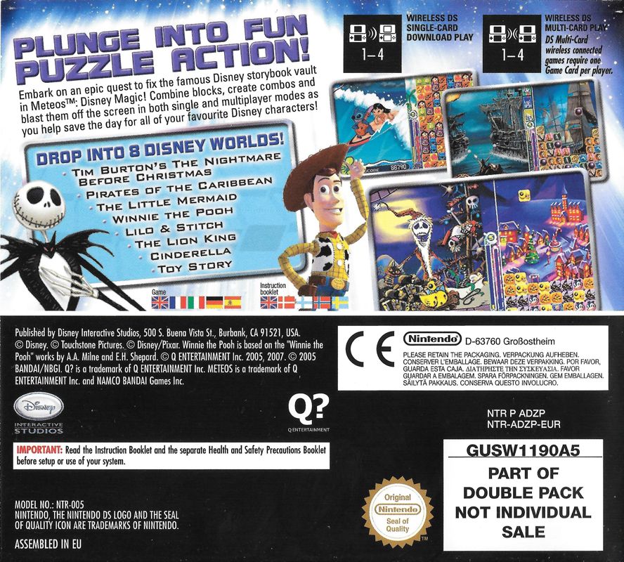 Meteos: Disney Magic cover or packaging material - MobyGames