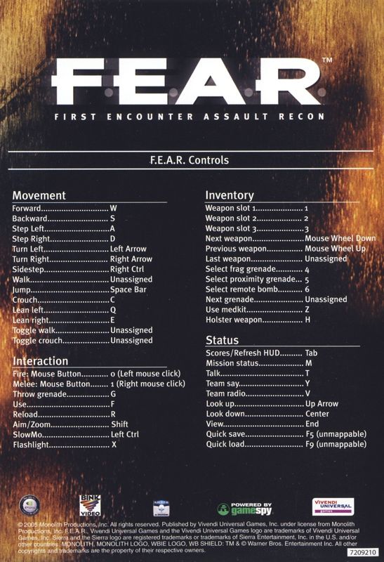 F.E.A.R.: First Encounter Assault Recon cover or packaging material ...