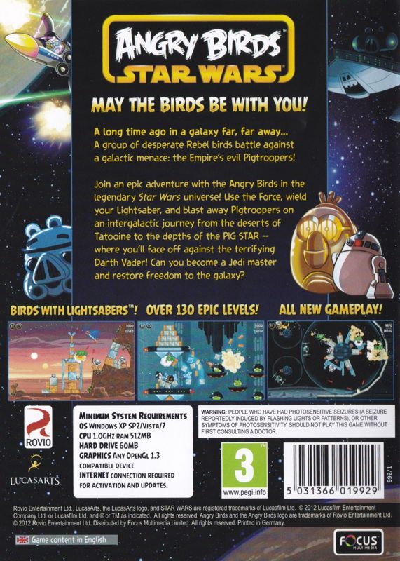 Angry Birds: Star Wars cover or packaging material - MobyGames