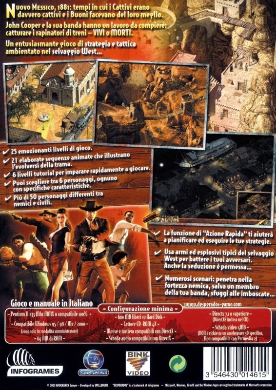 Desperados: Wanted Dead or Alive cover or packaging material - MobyGames