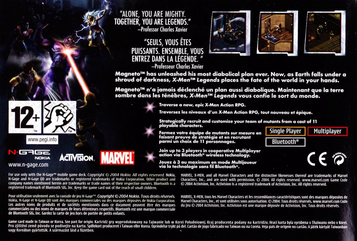 X-Men: Legends cover or packaging material - MobyGames