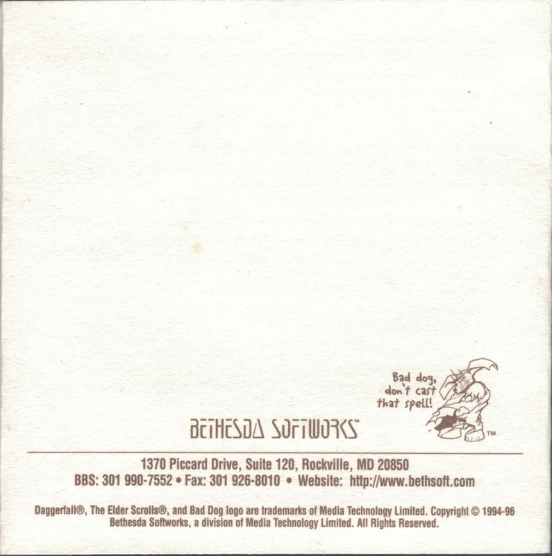 The Elder Scrolls: Chapter II - Daggerfall cover or packaging material ...