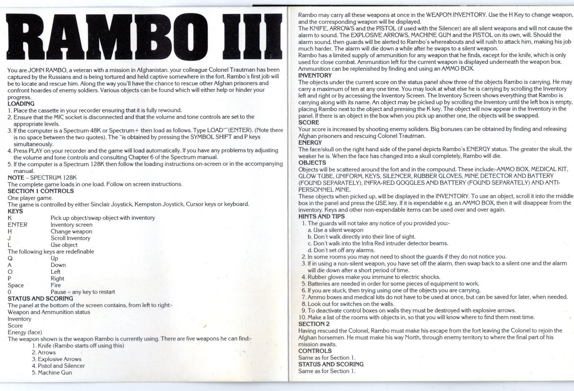Rambo III cover or packaging material - MobyGames
