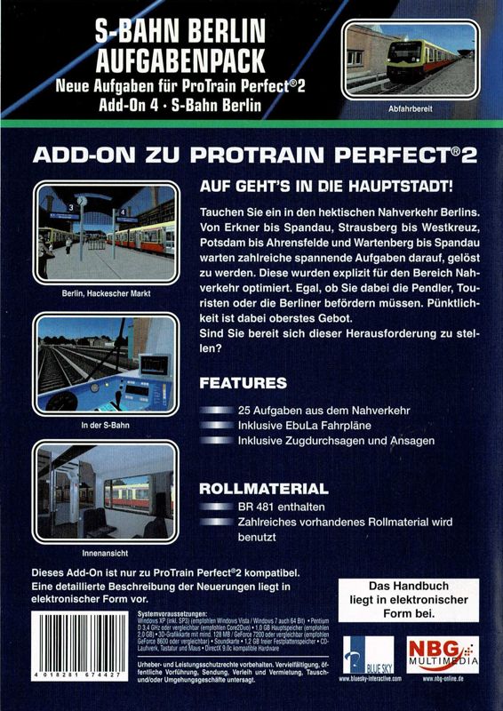 ProTrain Perfect 2: S-Bahn Berlin Aufgabenpack cover or packaging ...