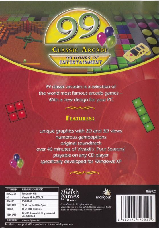 99 Classic Arcade cover or packaging material - MobyGames