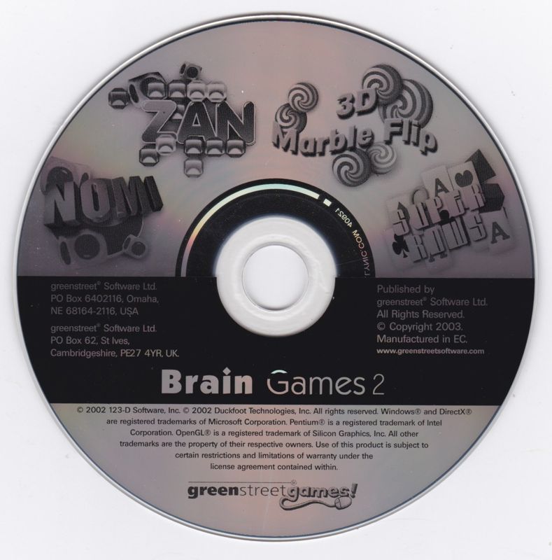 Brain Games 2 cover or packaging material - MobyGames