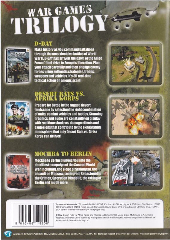 War Games Trilogy cover or packaging material - MobyGames