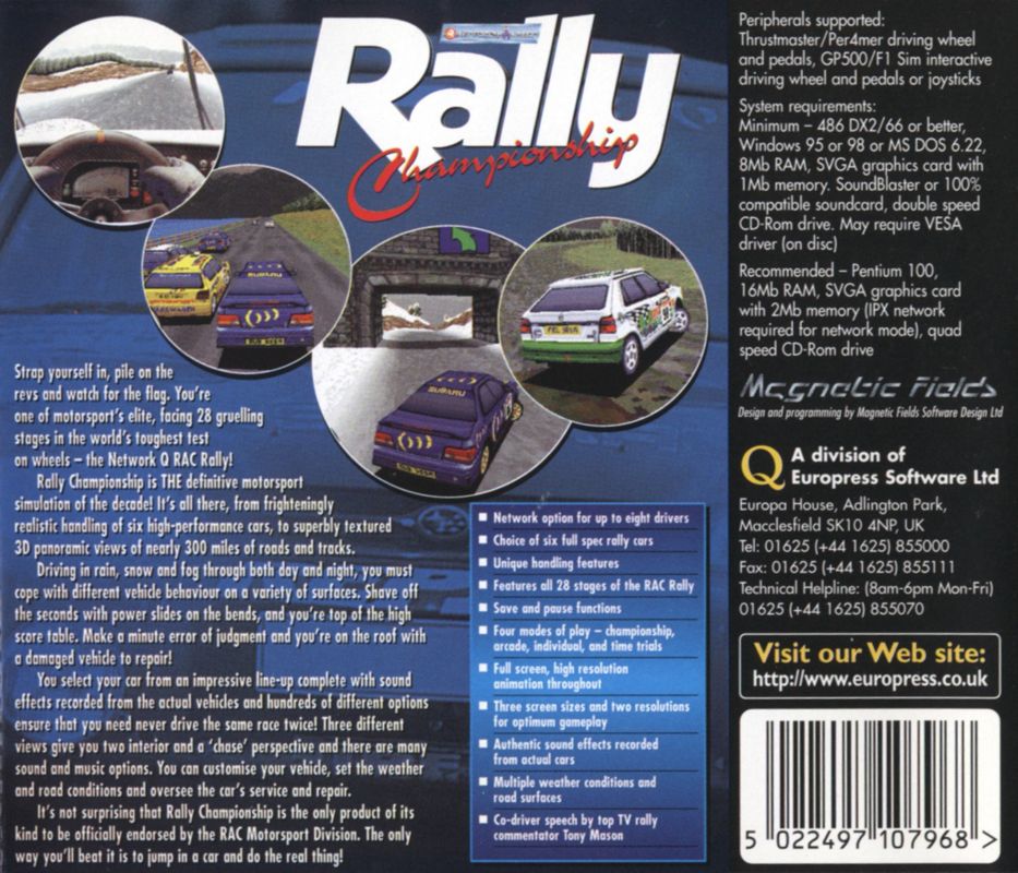Rally Championship: International Off-Road Racing cover or packaging ...