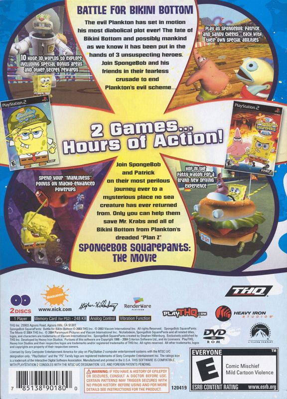 SpongeBob SquarePants: Happy Squared Double Pack cover or packaging material - MobyGames