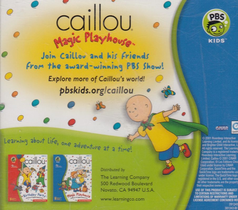 Caillou: Magic Playhouse cover or packaging material - MobyGames