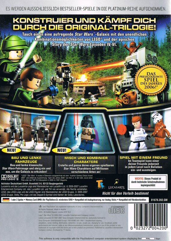 LEGO Star Wars II: The Original Trilogy cover or packaging material ...