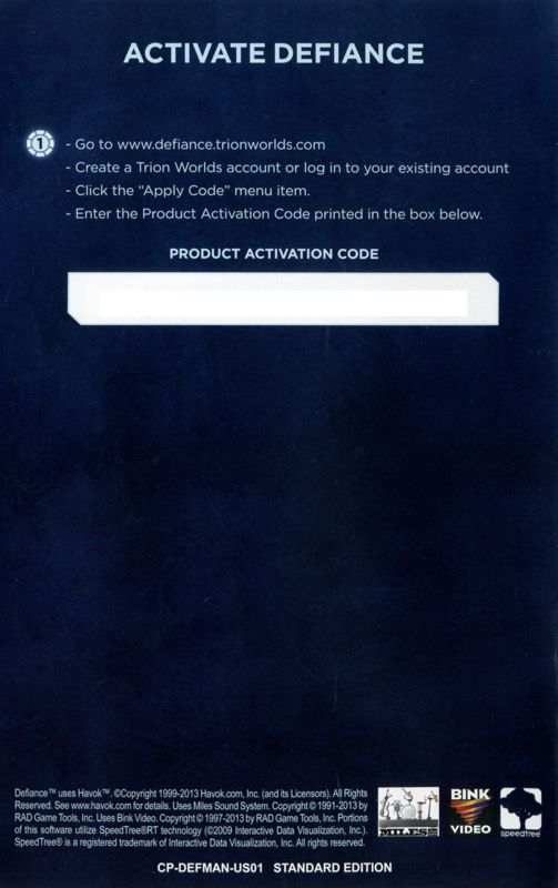 Defiance cover or packaging material - MobyGames