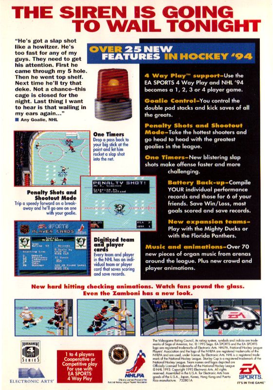 NHL '94 cover or packaging material - MobyGames