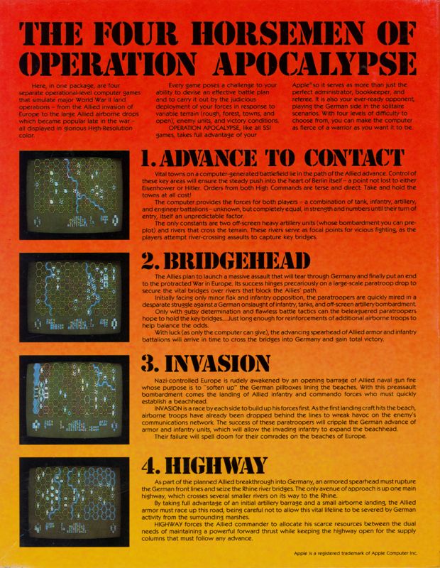 Operation Apocalypse cover or packaging material - MobyGames