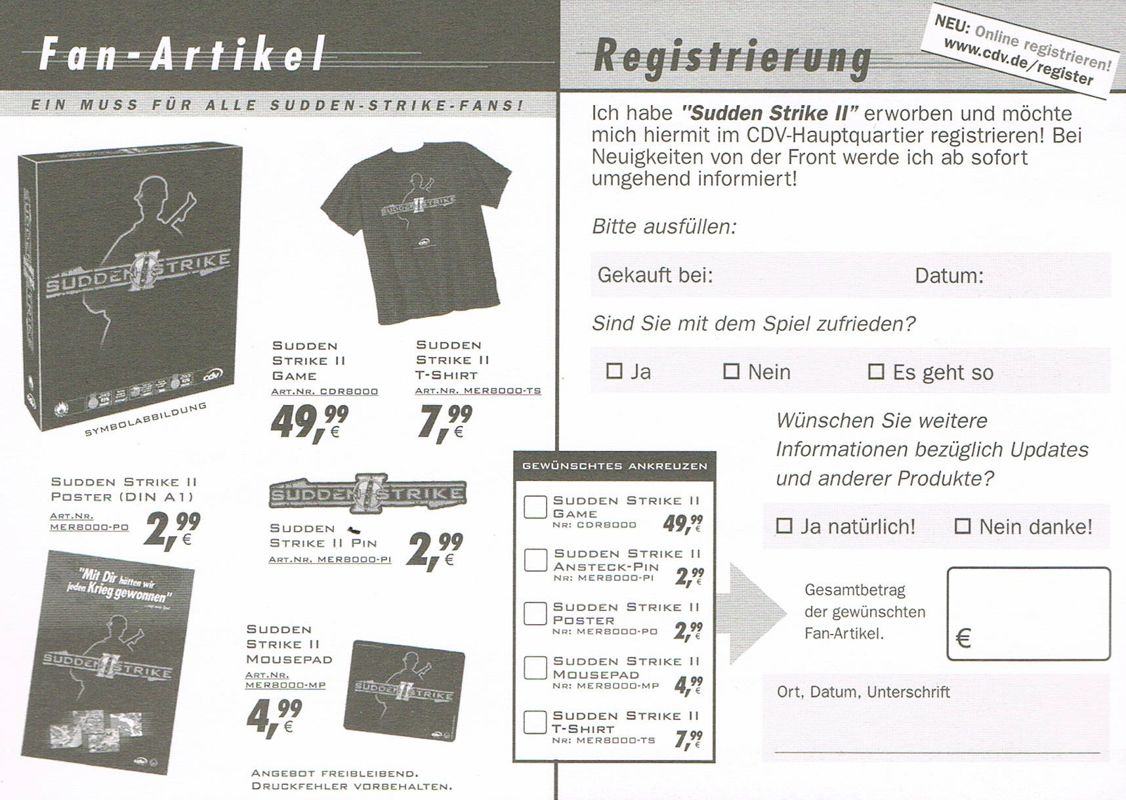 Sudden Strike II cover or packaging material - MobyGames