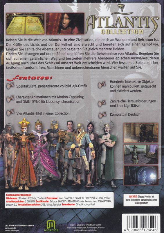 Atlantis: Collection cover or packaging material - MobyGames