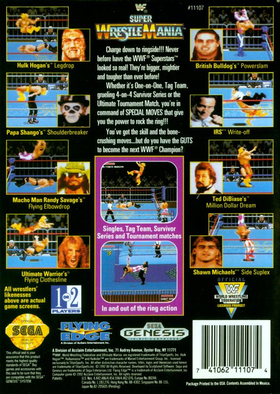 WWF Super WrestleMania cover or packaging material - MobyGames