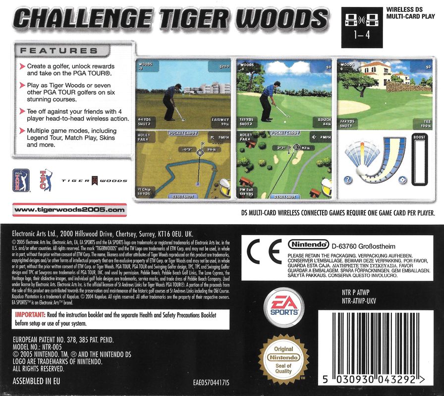 Tiger Woods PGA Tour cover or packaging material - MobyGames